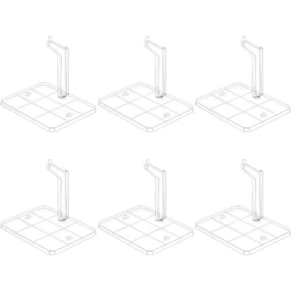 6 Sets Action Figure Display Stands - Clear Plastic Figure Holder for 1 ...