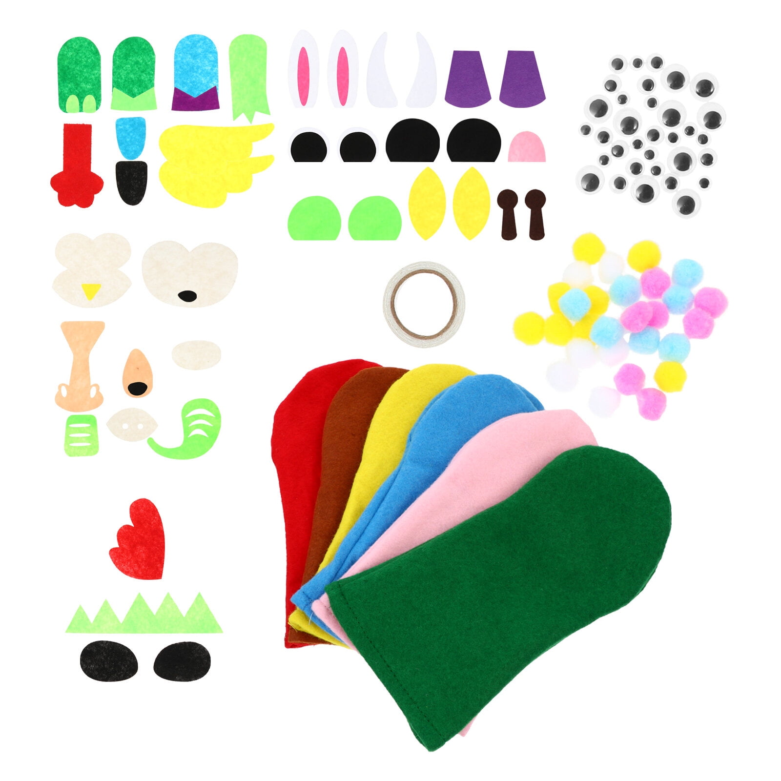 6 Sets Adorable Hand Puppet DIY Material Educational Toys Kids ...