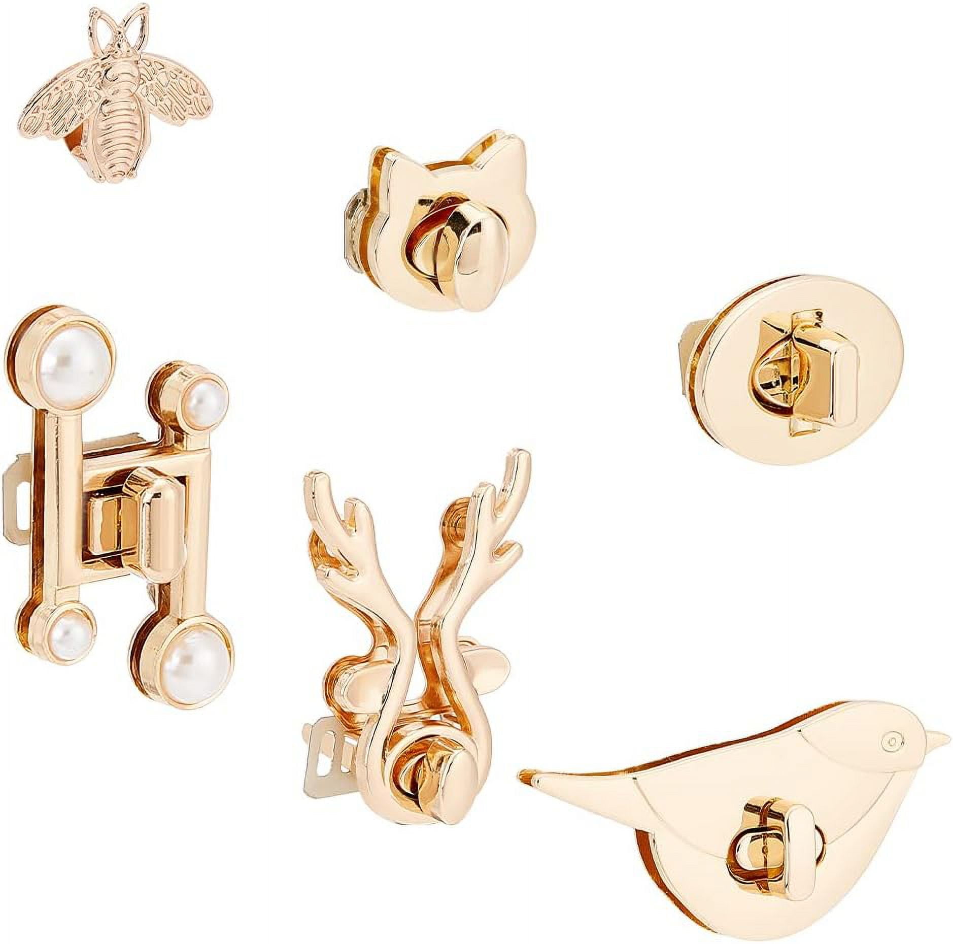 6 Sets Alloy Twist Bag Lock Golden Purse Turn Lock Alloy Purse Twist ...