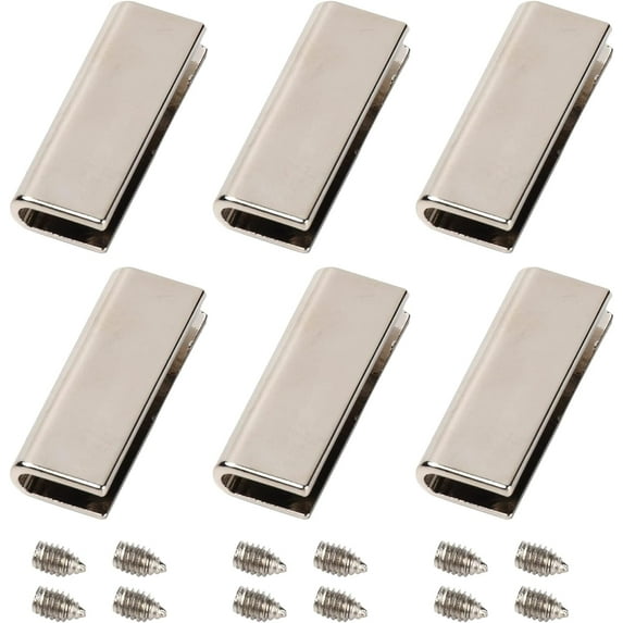 6 Sets Belt Tip with Screw Belt Buckle End Tip 1 Inch Webbing Tip Strap ...