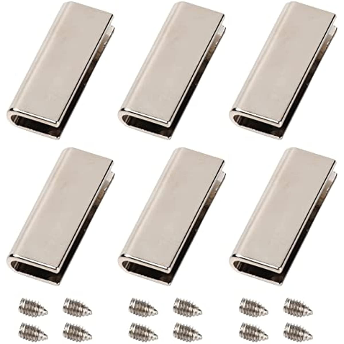 6 Sets Belt Tip with Screw Belt Buckle End Tip 1.3 Inch Webbing Tip ...