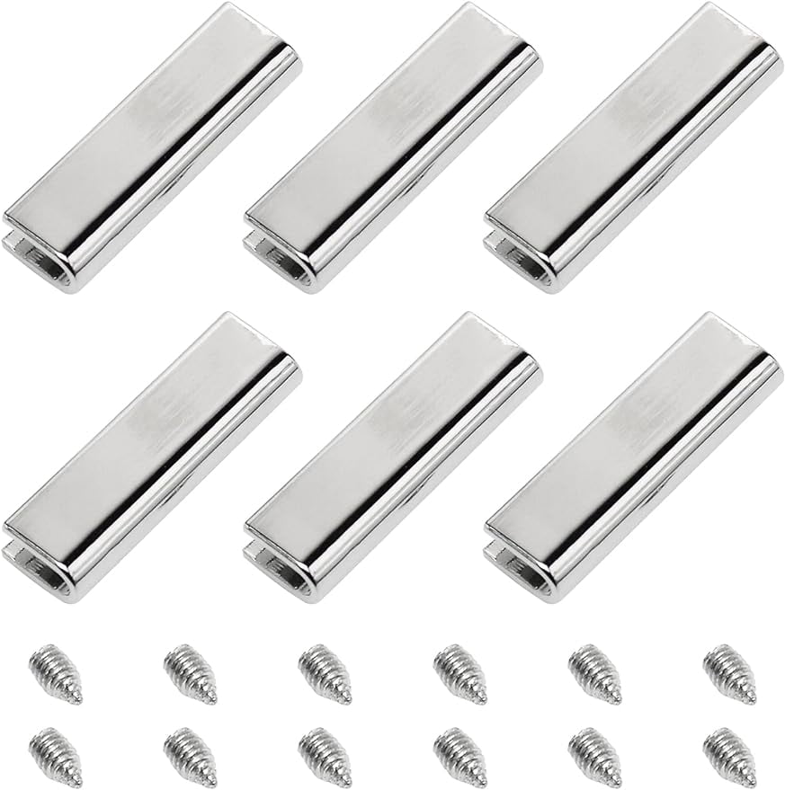 6 Sets Belt Tip with Screw Belt Buckle End Tip 1.3 Inch Webbing Tip ...