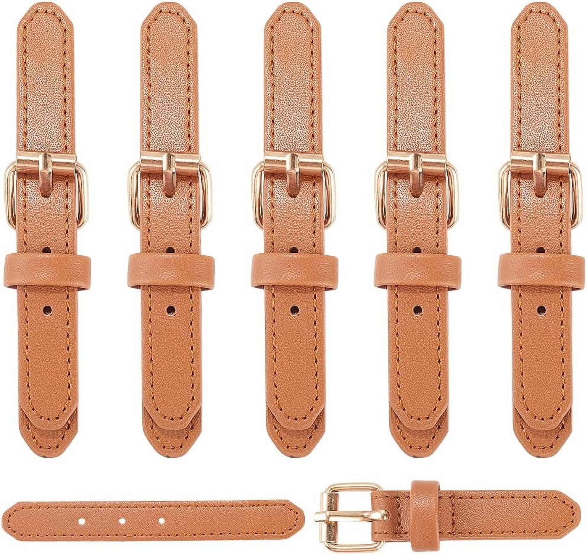 6 Sets Cloak Claps Fasteners Buckle Sew-On Coat Toggles Button Camel PU ...