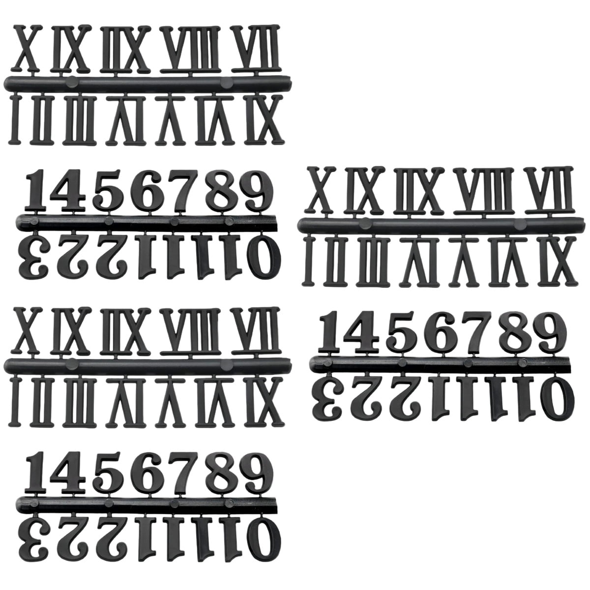 6 Sets Clock Number Plate Arabic Home Decoration Clocks Digital DIY ...