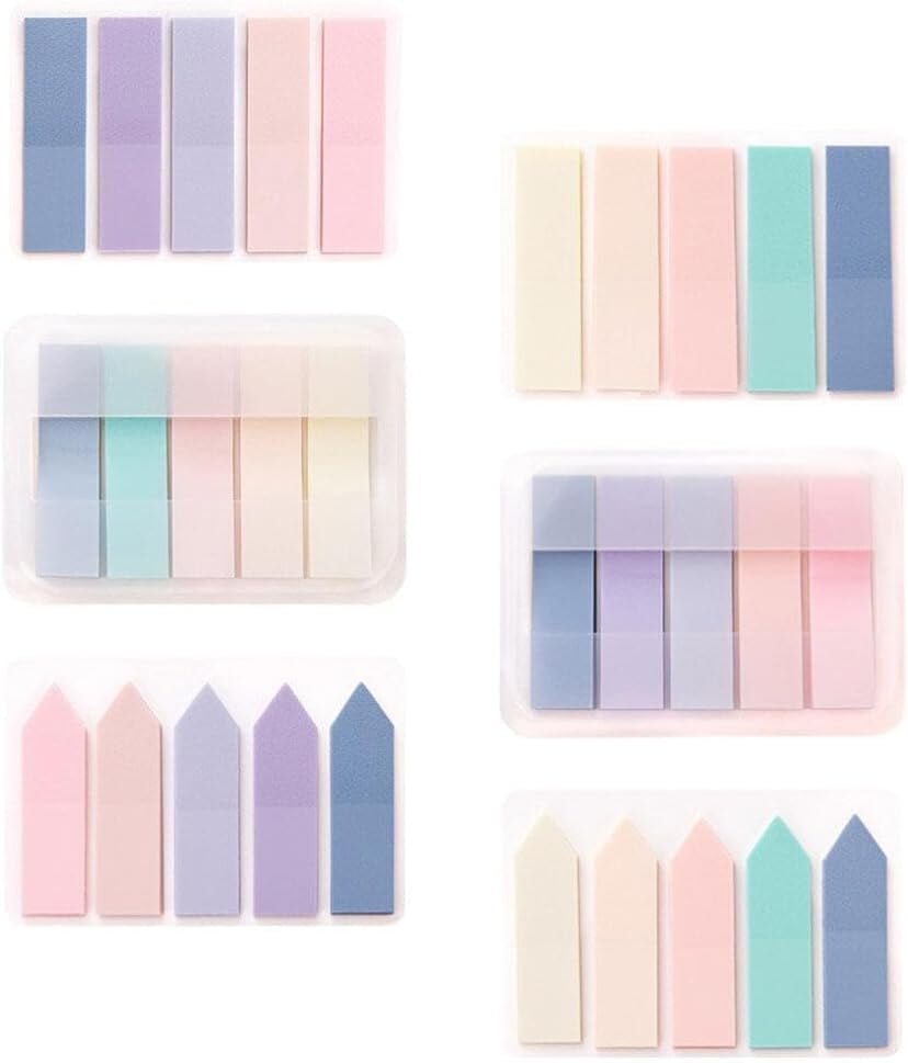 6 Sets Colored Flag Index Tabs Page Markers Tabs Self-adhesive Note ...