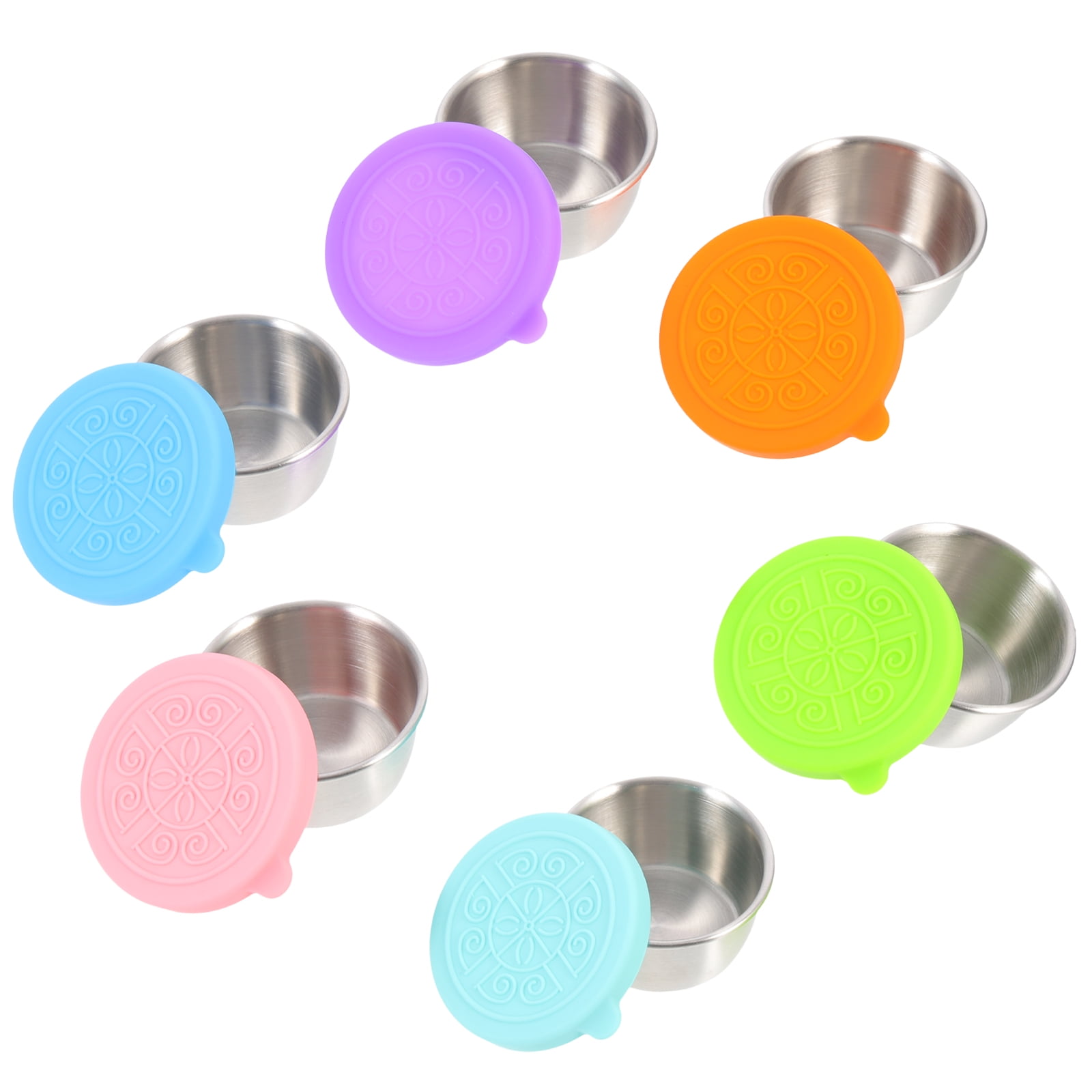 6 Sets Condiment Cups Containers with Lids Dressing Container Sauce ...