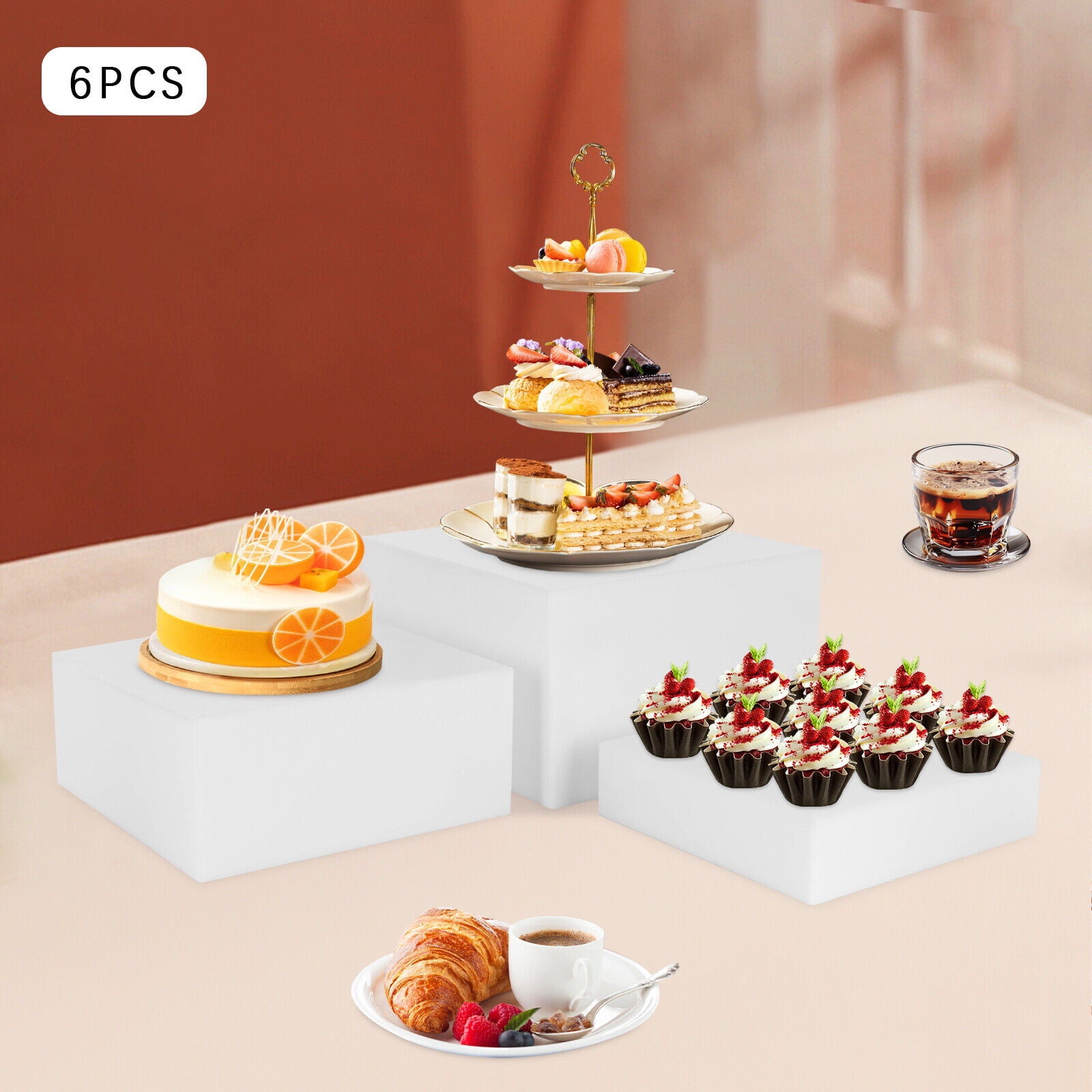 6 Sets Display Nesting Riser Stands 8/9/10 inch Display Stands Hollow ...