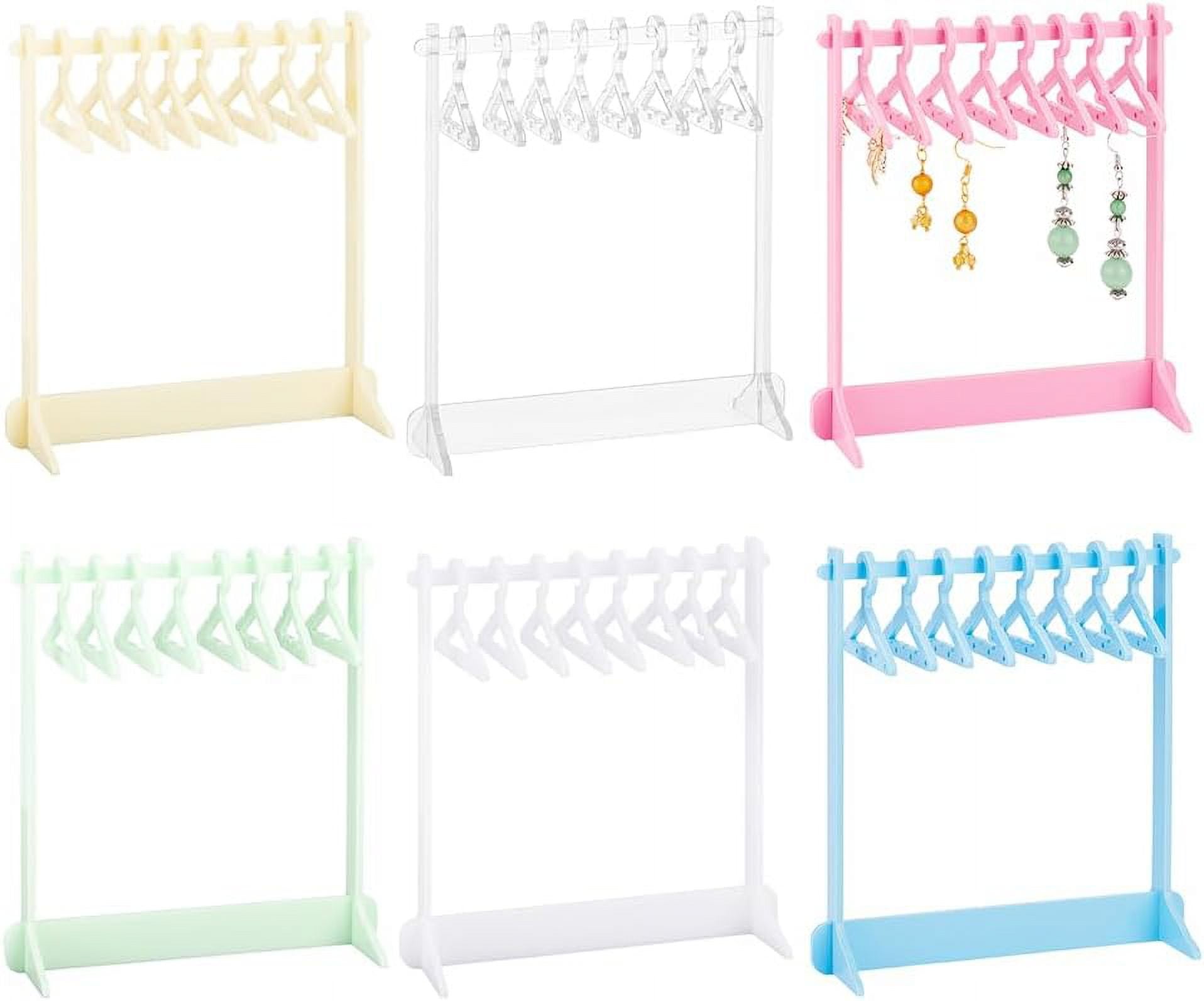 6 Sets Earring Holder Stand 192 Holes Cloth-Horse Shape Jewelry Display ...