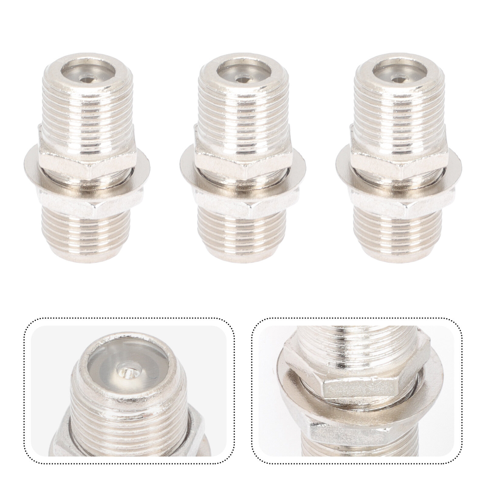 6 Sets F Type Coax Cable Connector Plug Connector Antenna Straight In ...