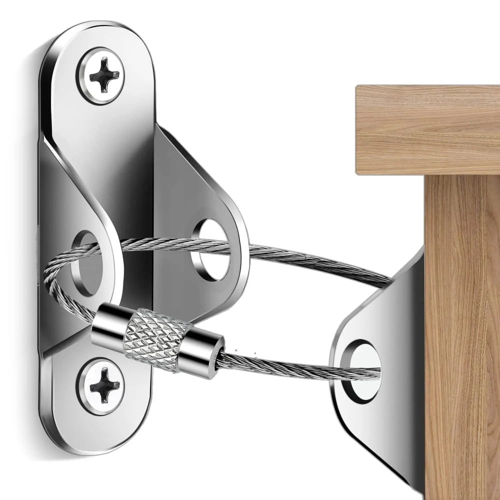 6 Sets Furniture Anchors Anti Tip Furniture Anchors for Baby Proofing ...