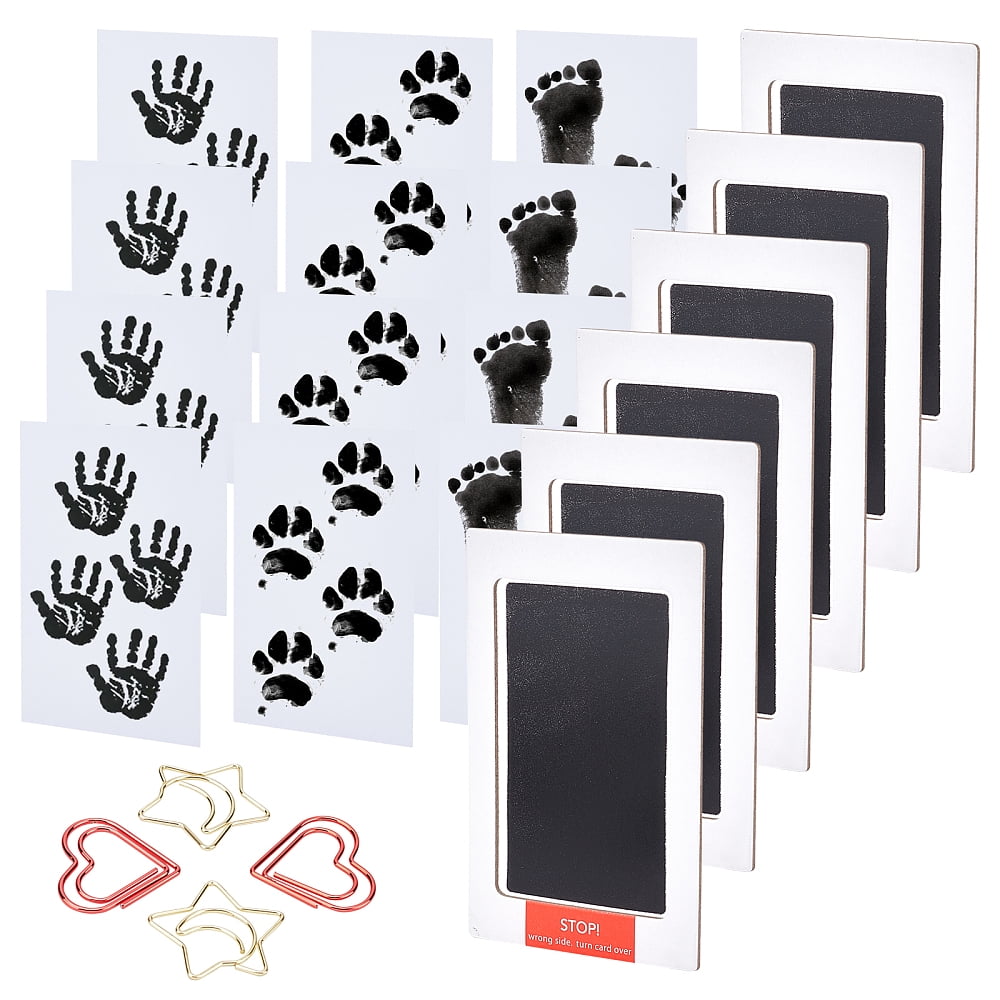 6 Sets Handprint Pet Paw Print Kit Inkless Hand Foot Stamps Clean Touch ...