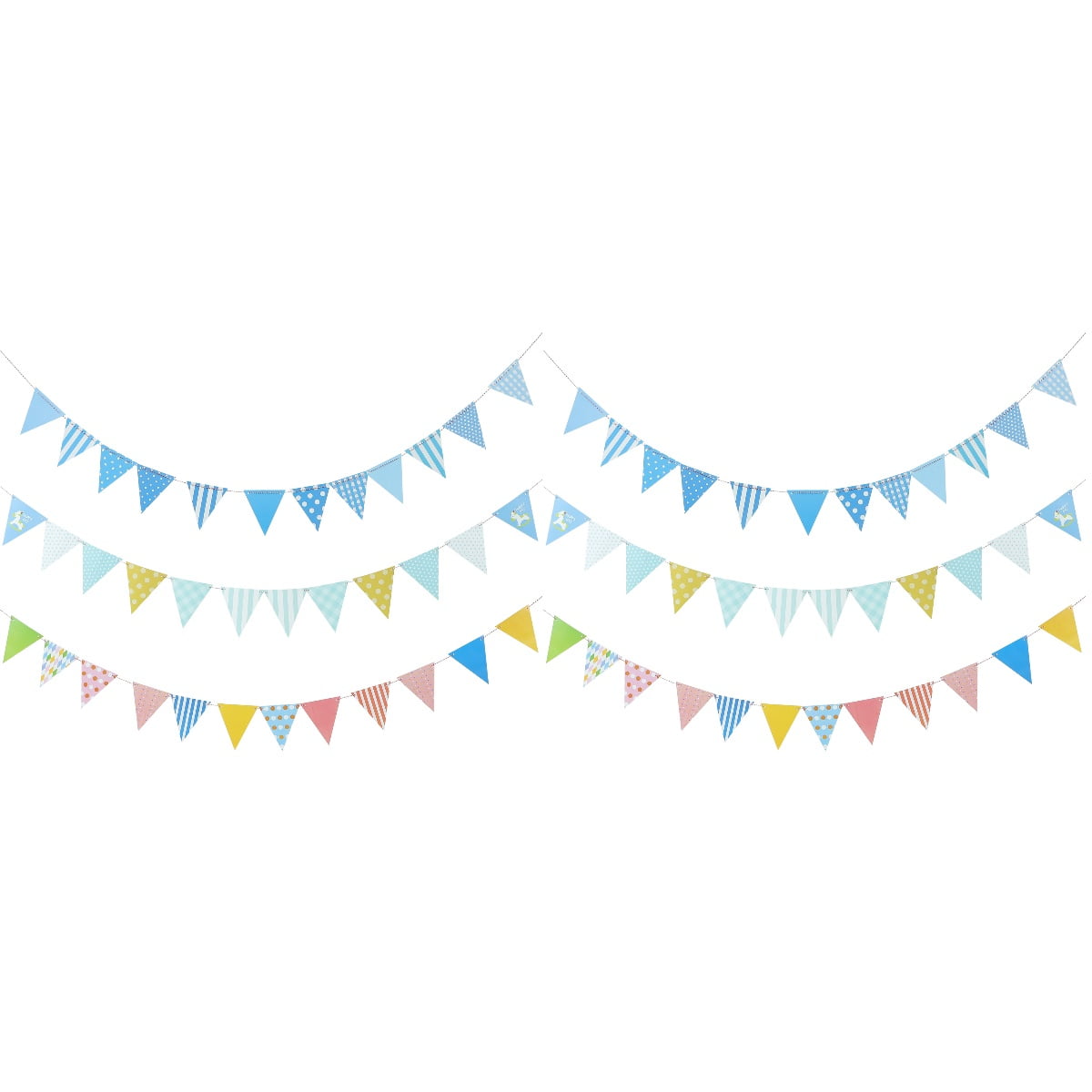 Hytrove Hanging Paper Triangle Banner Assorted Color Birthday Party ...
