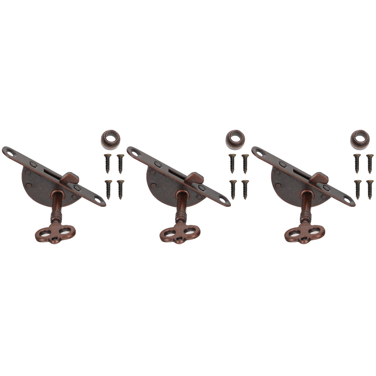 6 Sets Iron Drawer Lock Hardwares Furniture Cabinet Door Latch ...