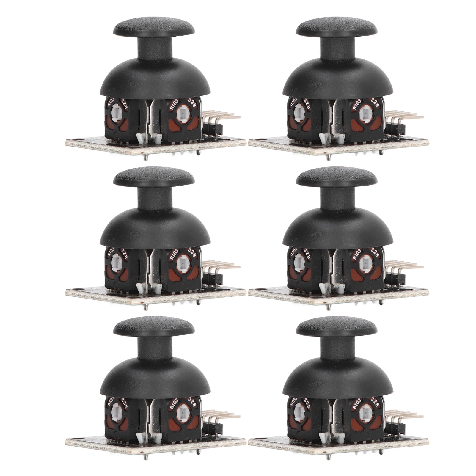 6 Sets Joystick Sensor Game , Joystick Module Game Controller Module Controller Module X Y Dual ...