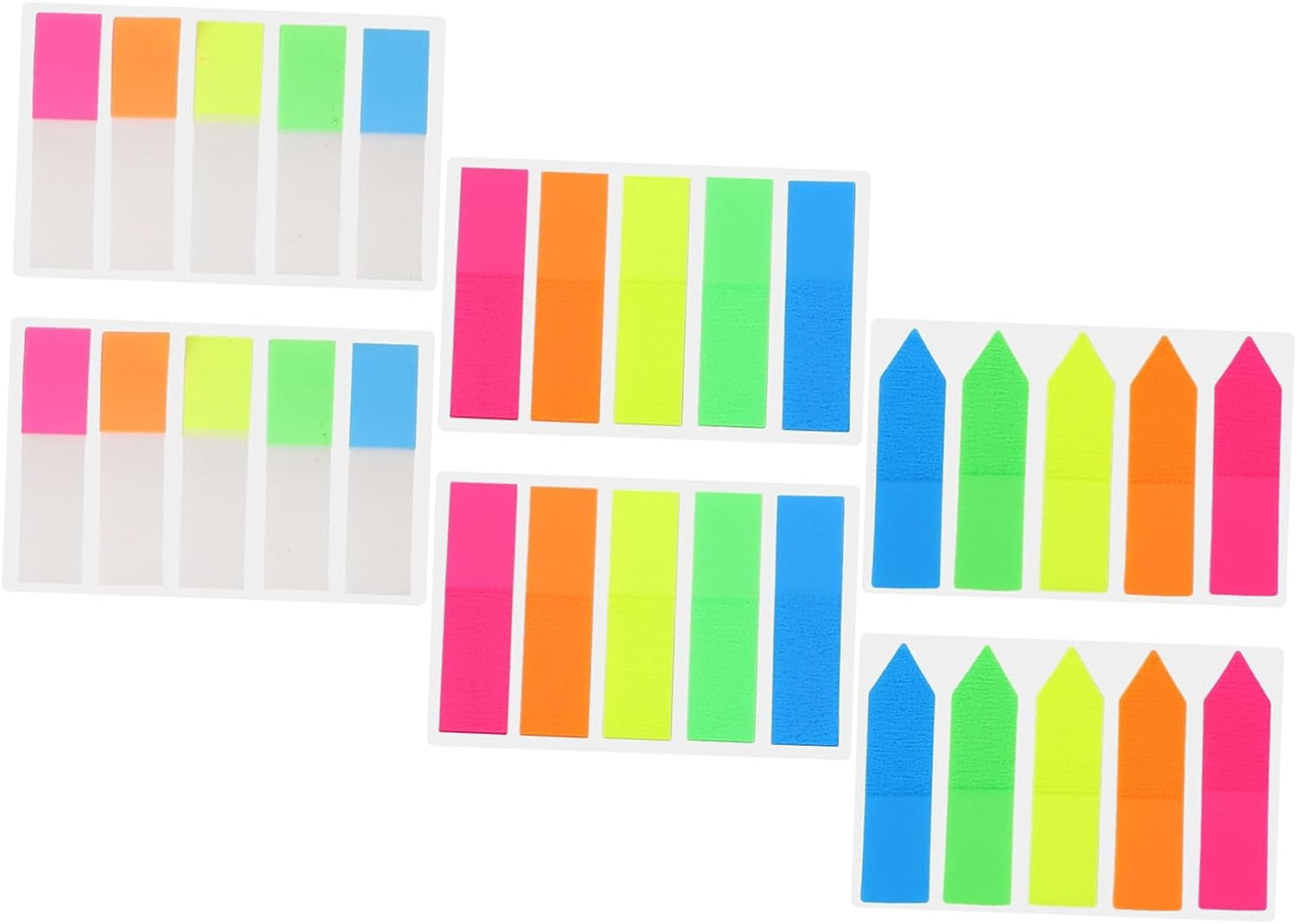 6 Sets Label Note Pad Color Stickers Paper Tabs Colored Tabs The Pet ...