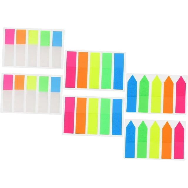 6 Sets Label Note Pad Color Stickers Paper Tabs Colored Tabs The Pet ...