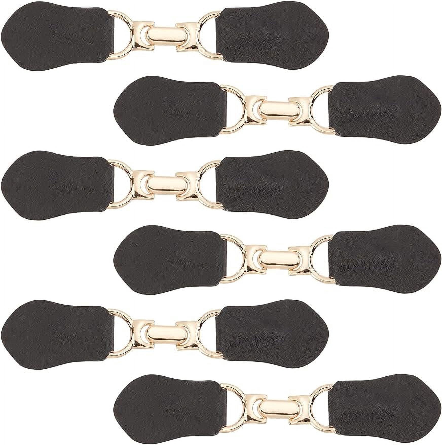 6 Sets Leather Sew-On Toggles Closures Black Clip Holder Buckle Clasp ...