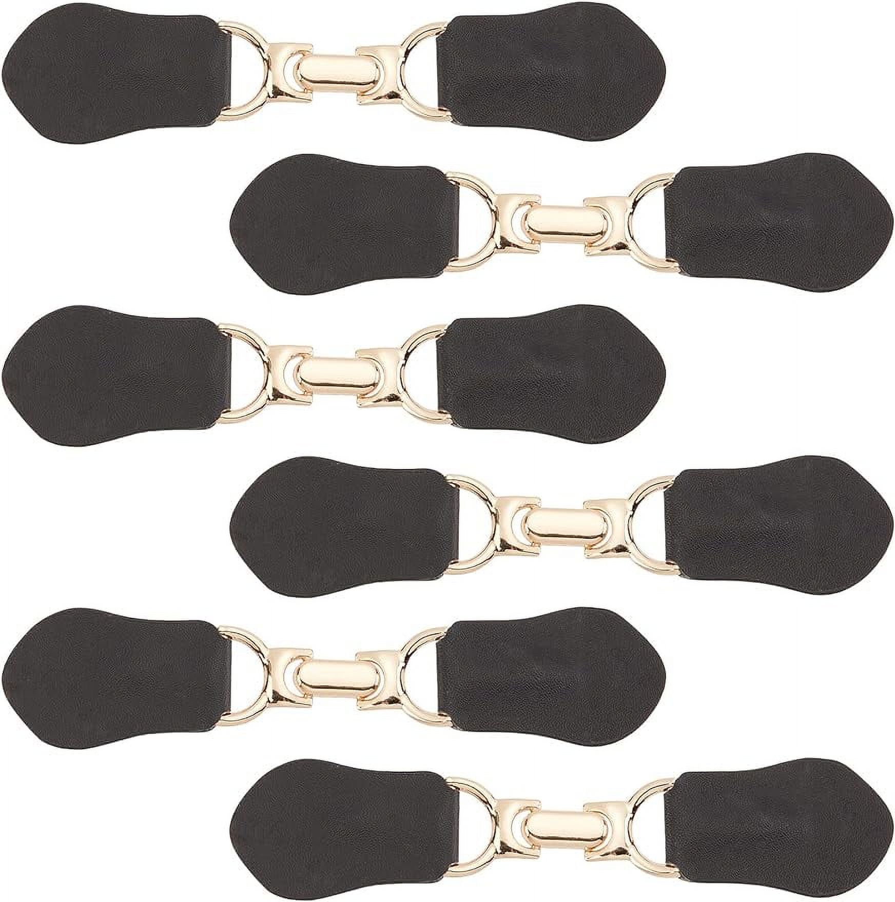 6 Sets Leather Sew-On Toggles Closures Black Clip Holder Buckle Clasp ...