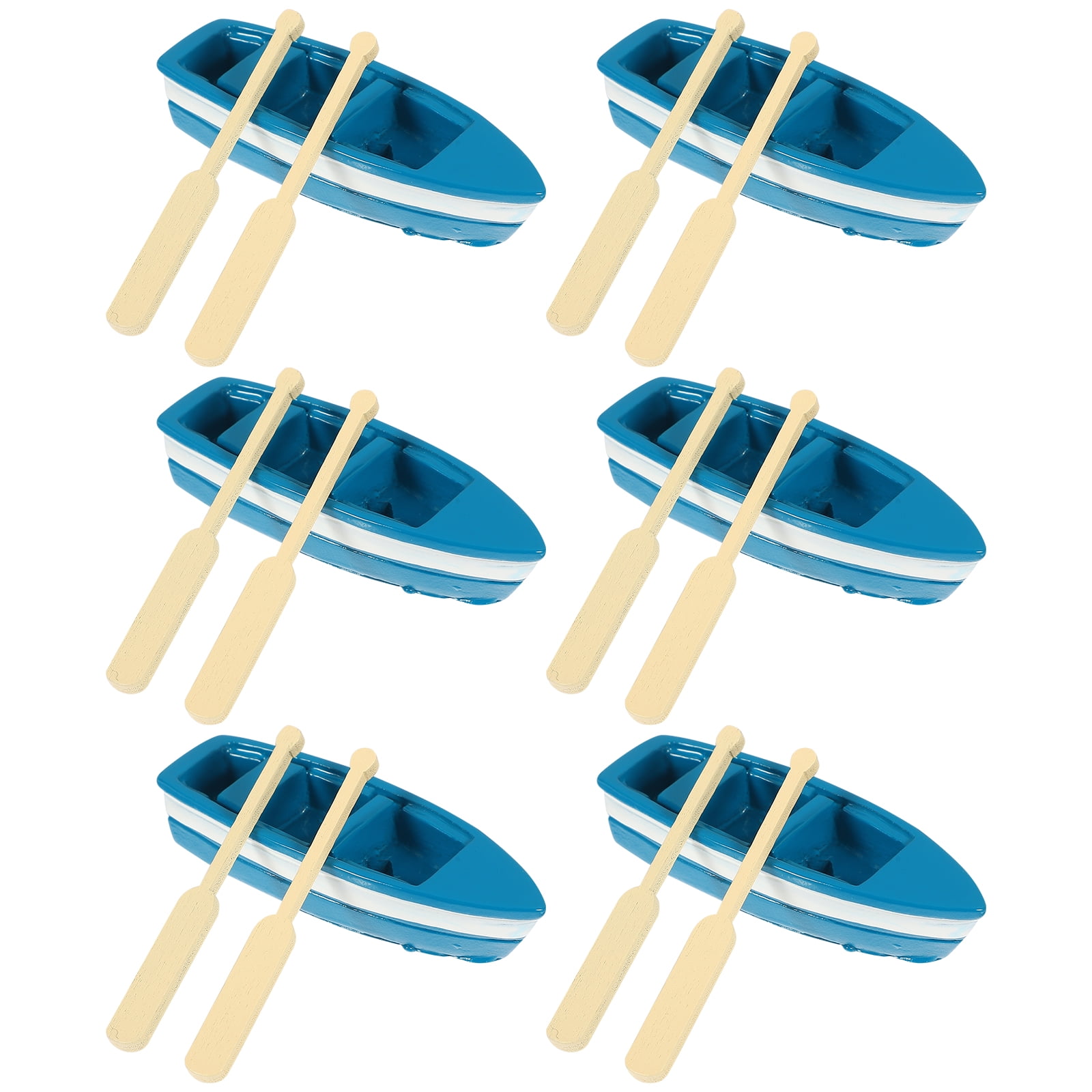 6 Sets Lifelike Boat Model Resin Boat Model Craft Simulated Resin Boat ...