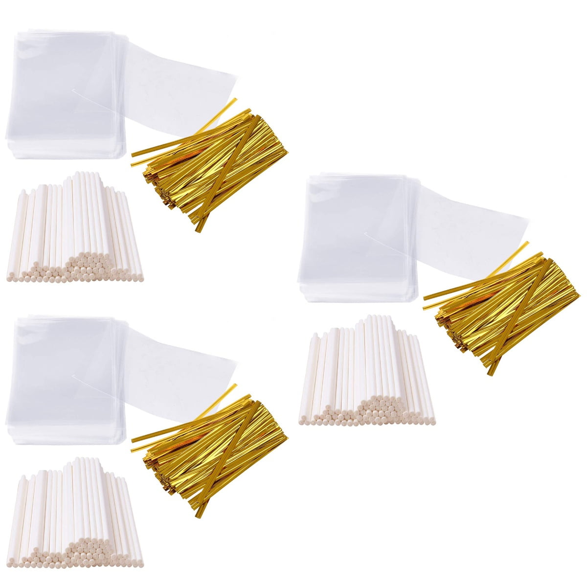 6 Sets Lollipop Bag Holders Candy Sticks Lollipops Clear Treat Bags ...