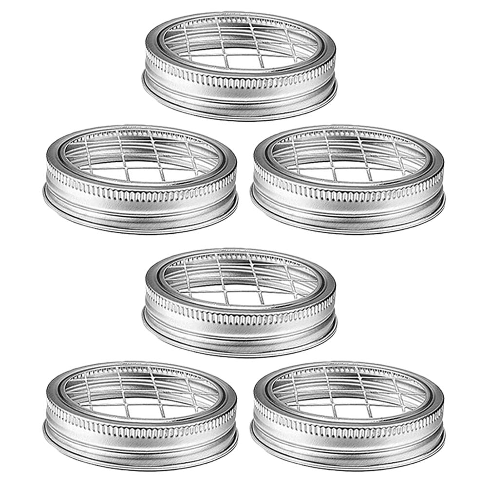 6 Sets Mason Flower Jar Holder Lid Flower Lid Insert Flower Insert Lid ...
