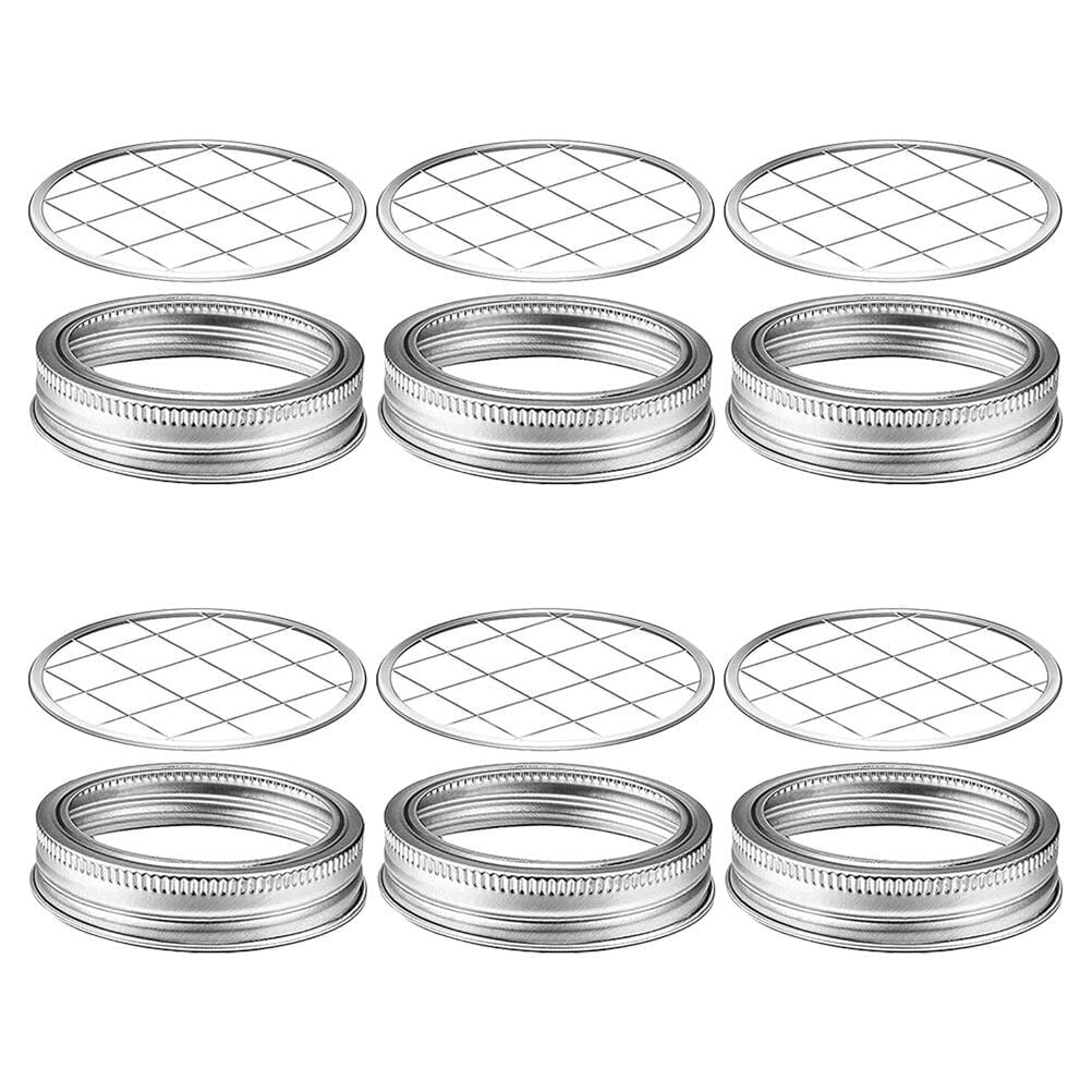 6 Sets Flower Jar Insert Lid Metal Flower Lid Insert Grid Flower ...