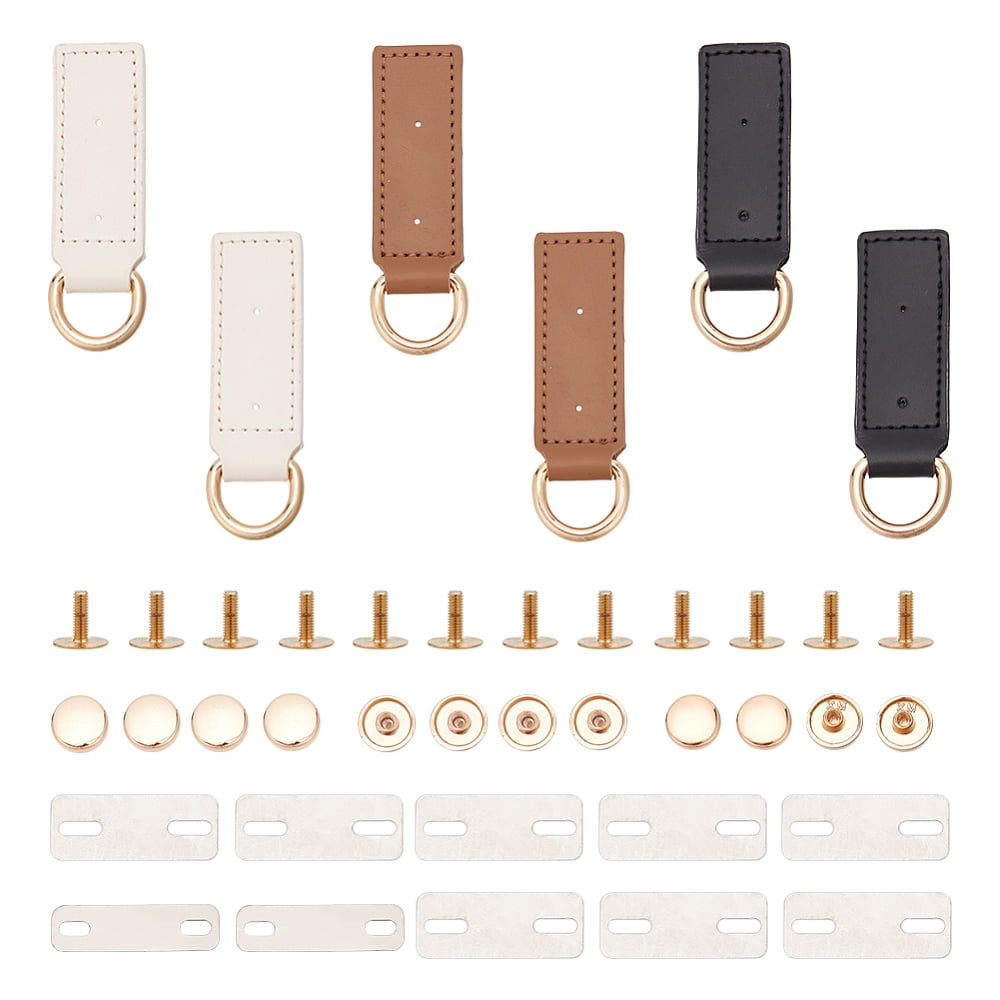 6 Sets Metal Side Bag Buckle 3 Colors Leather Purse Suspension Clasp ...