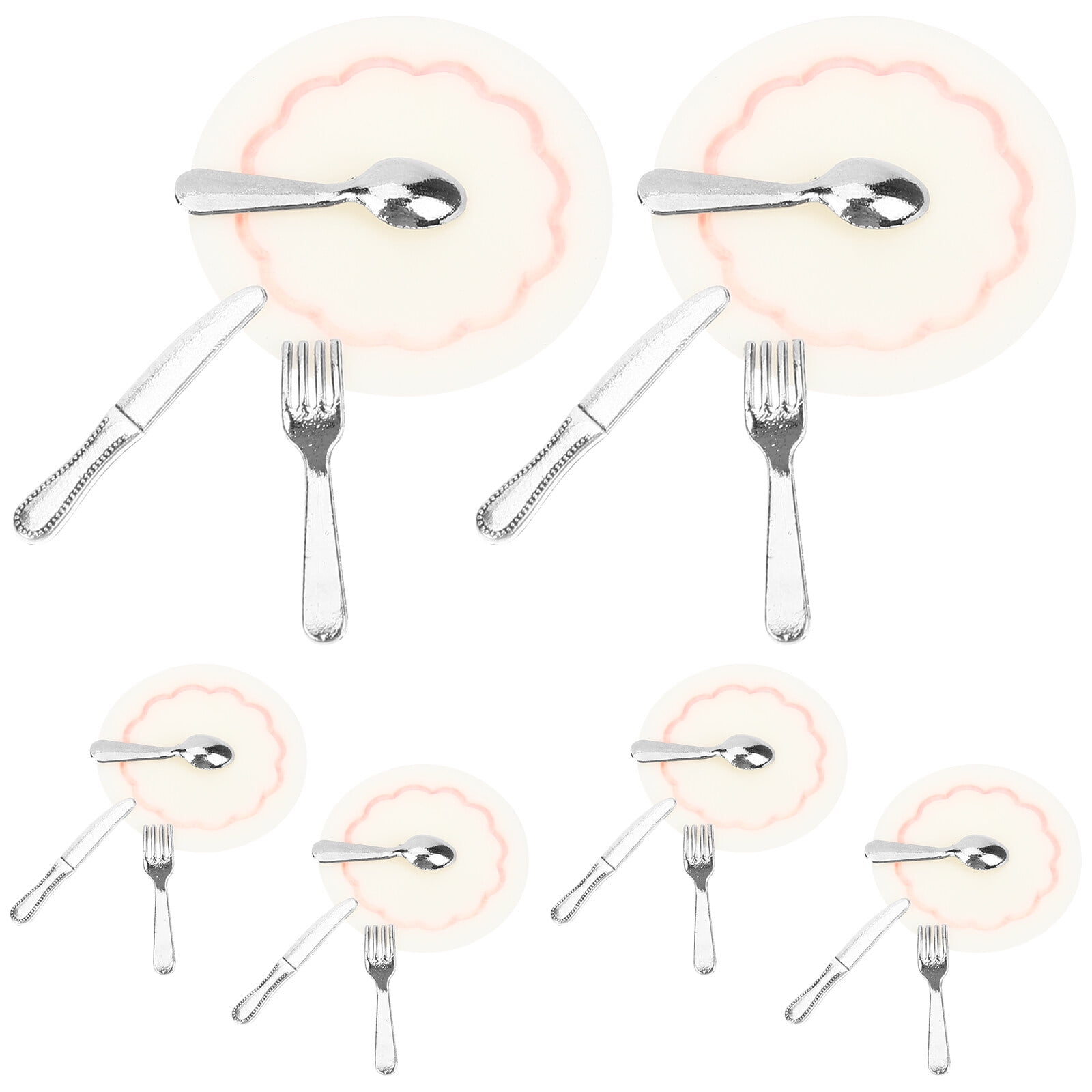 6 Sets Mini Cutlery Miniature Silverware Doll House Accessories ...