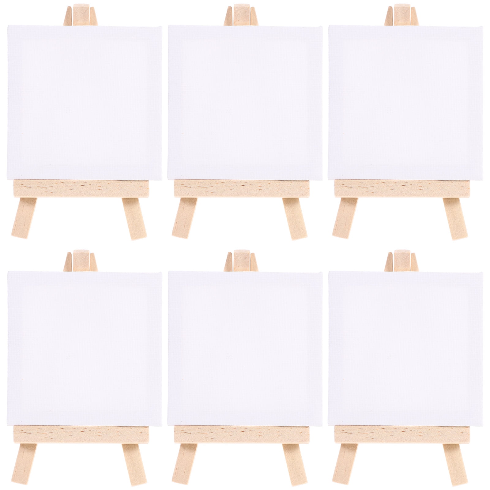 6 Sets Mini Paint Canvas Small Canvases for Painting Easel Complete and ...