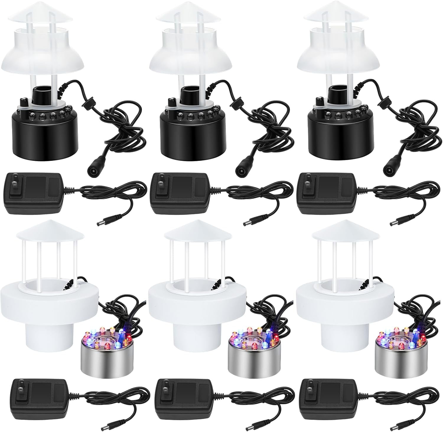 6 Sets Mist Maker Fogger Ultrasonic Mister Mini Fog Machine Atomizer ...