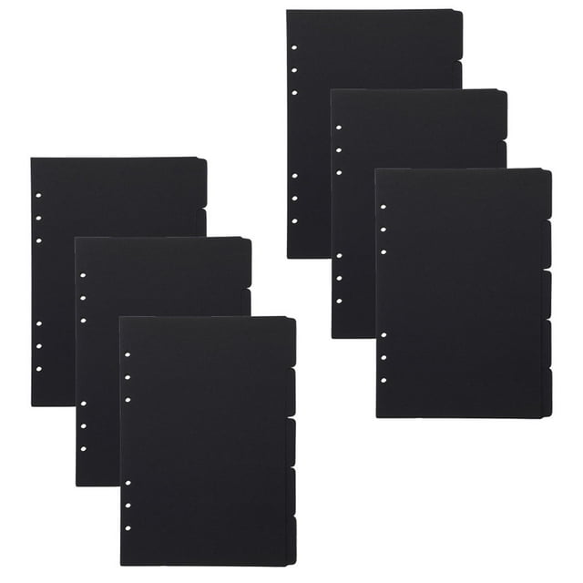 6 Sets Page Dividers Binder Book Dividers Detachable Binder Divider ...