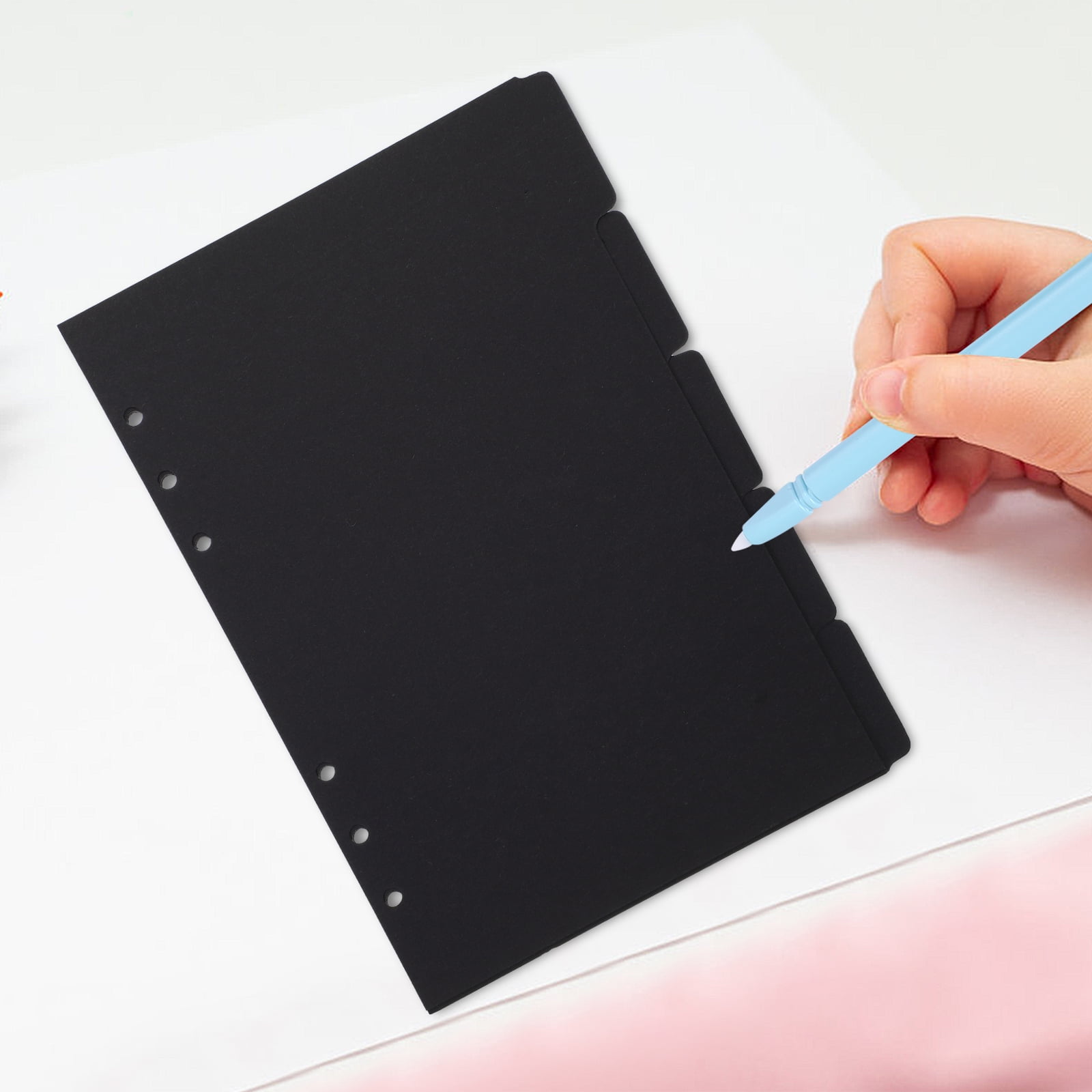 6 Sets Paper File Dividers Bookmark Reusable Dividers Loose-leaf Page ...