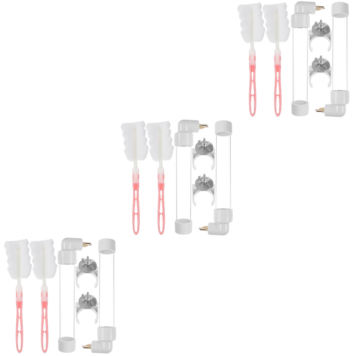 6 Sets Parrot Drinking Fountain Pigeon Water Feeder Bird Bottle Kettle ...