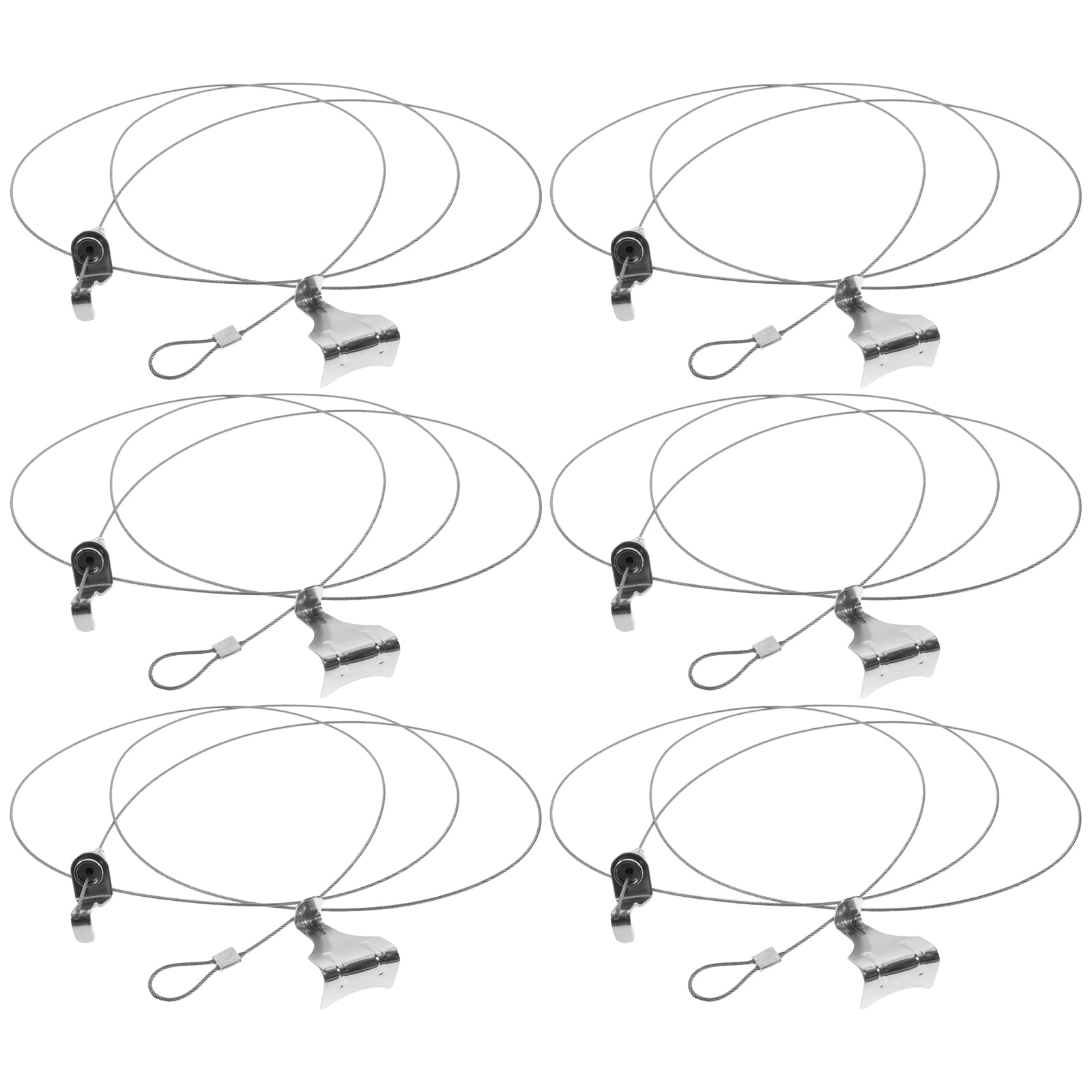 6 Sets Picture Rail Wires Picture Rail Hanging System Adjustable Wire ...