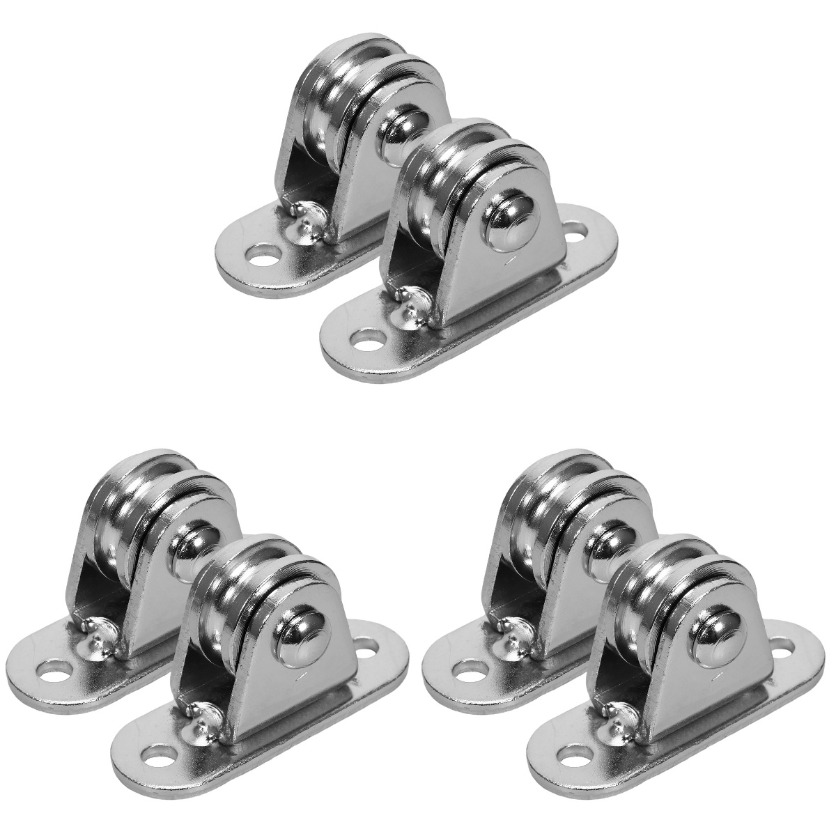 6 Sets Pulley Block Lamp Traction Trolley Ceiling Mount Heavy Round ...