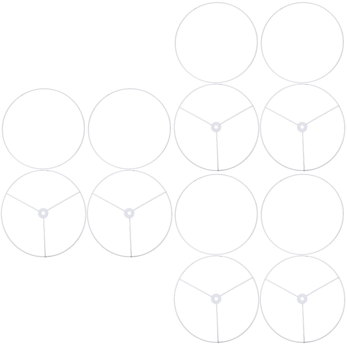 6 Sets Round Light Racks Vintage Lamp Shade Frame Large Shades for ...