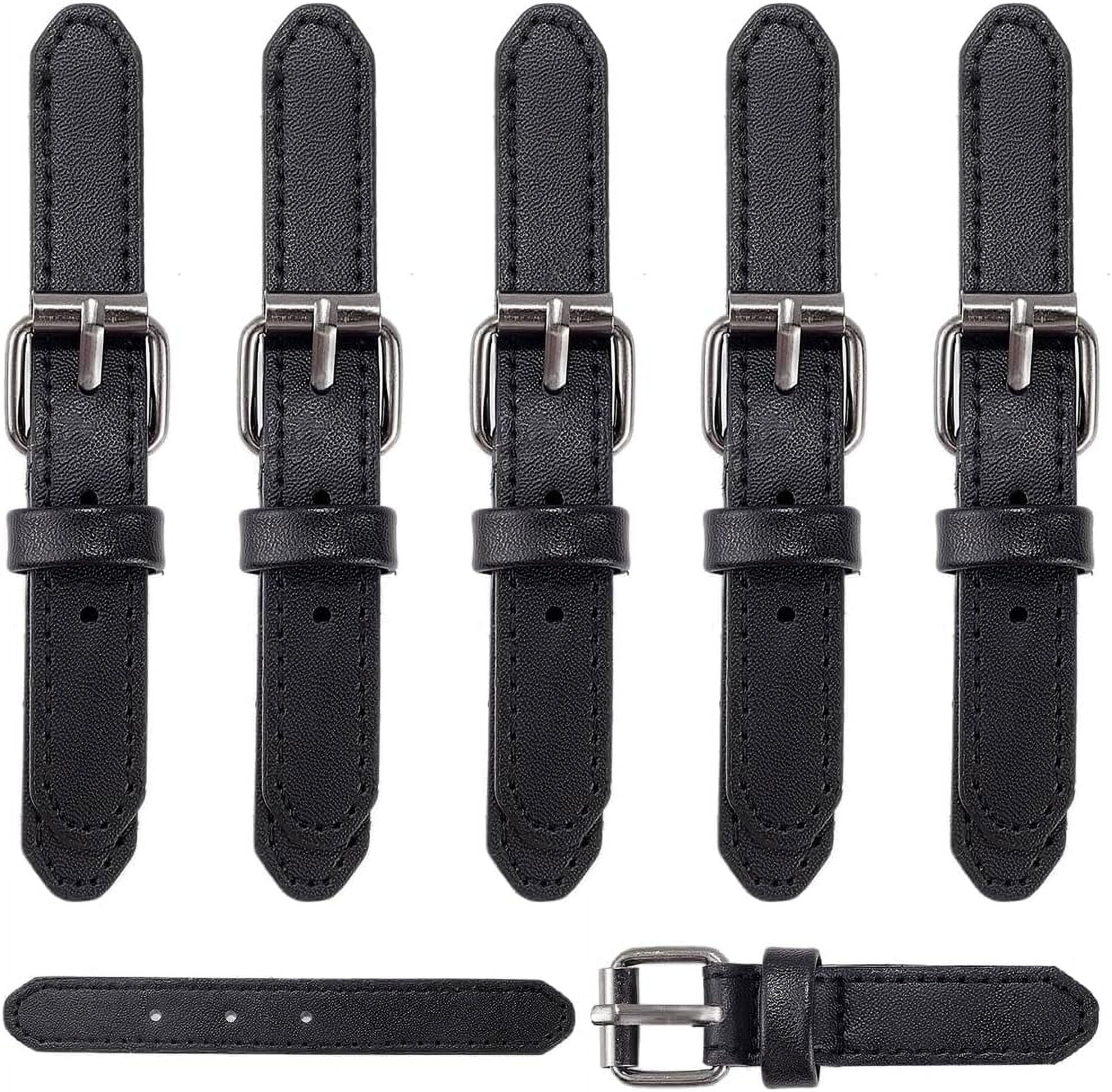 6 Sets Sew-On Coat Toggles Button Cloak Clasp Fasteners Black PU ...