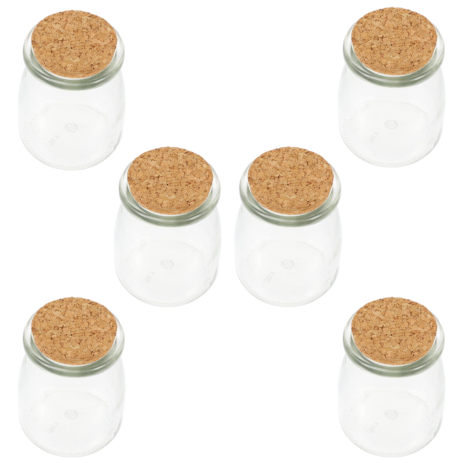 STRANDCHIC 6Sets Portable Transparent Glass Storage Bottles with Lids ...