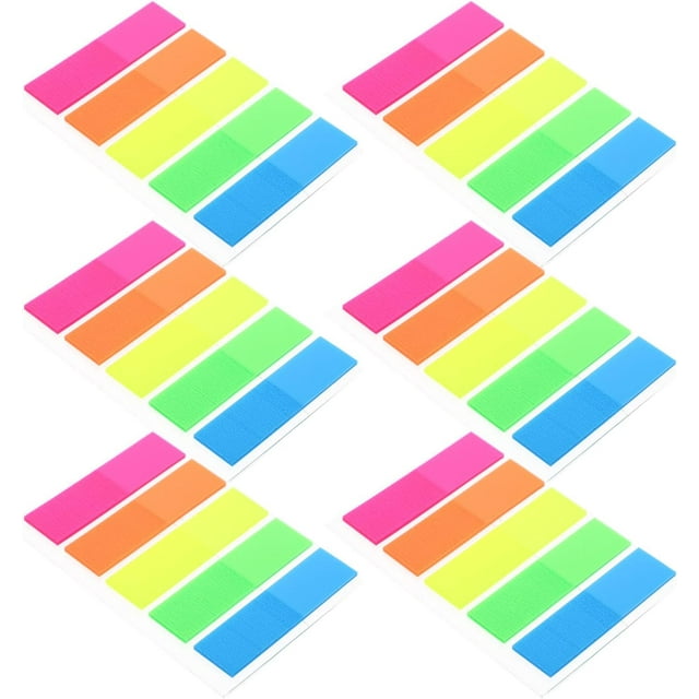 6 Sets Sticky Tabs, Page Markers Translucent Writable and ...