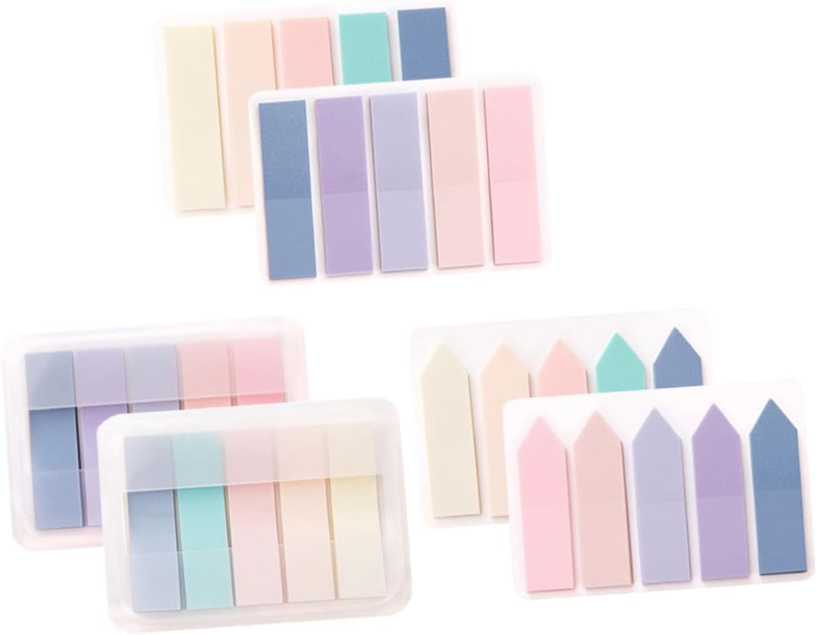 6 Sets Sticky memo pad Paper Page mat Color Page Marker Label self ...