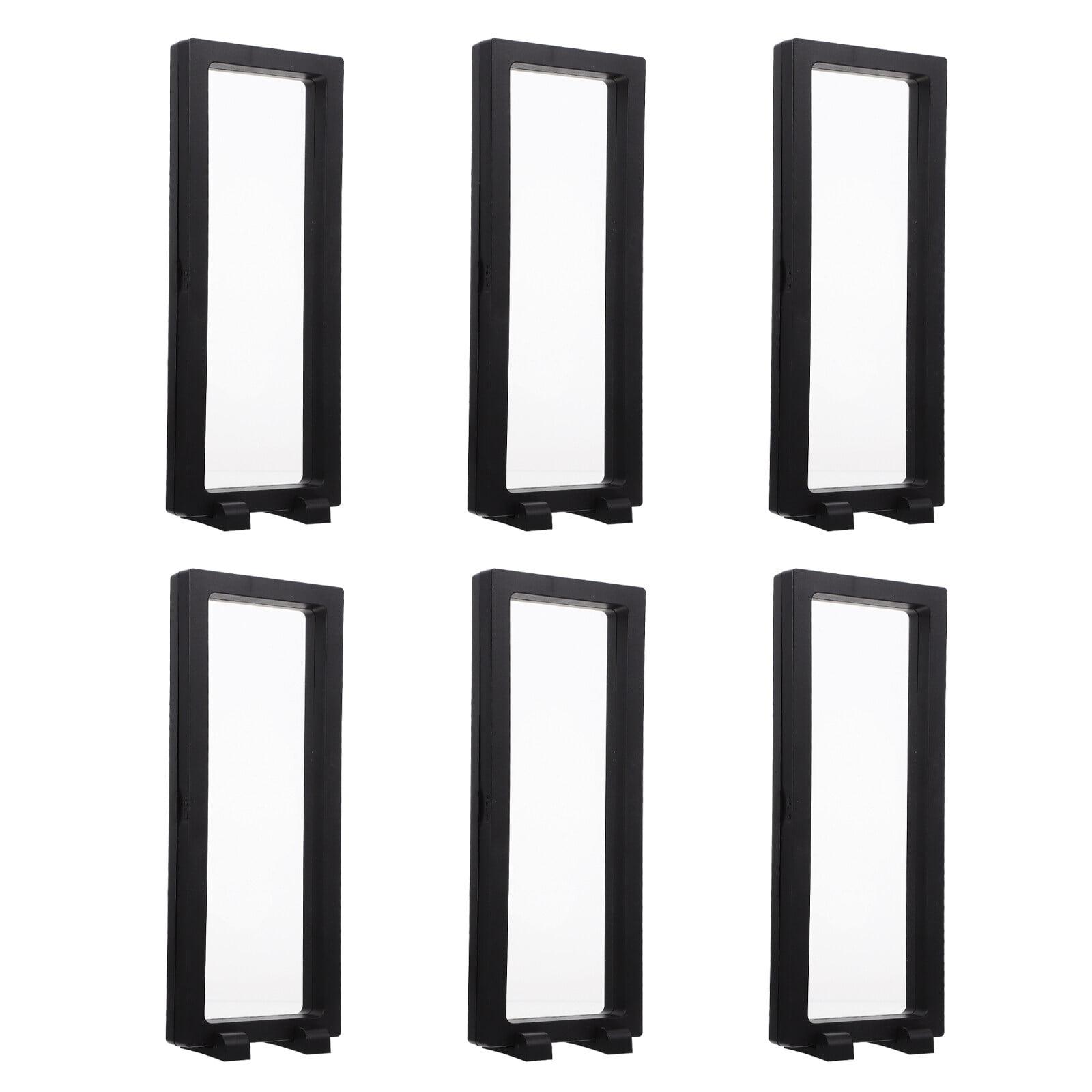 TABLZONE Floating Jewelry Display Cases Black Pe 6 Sets 9.1X3.5X2.2In ...