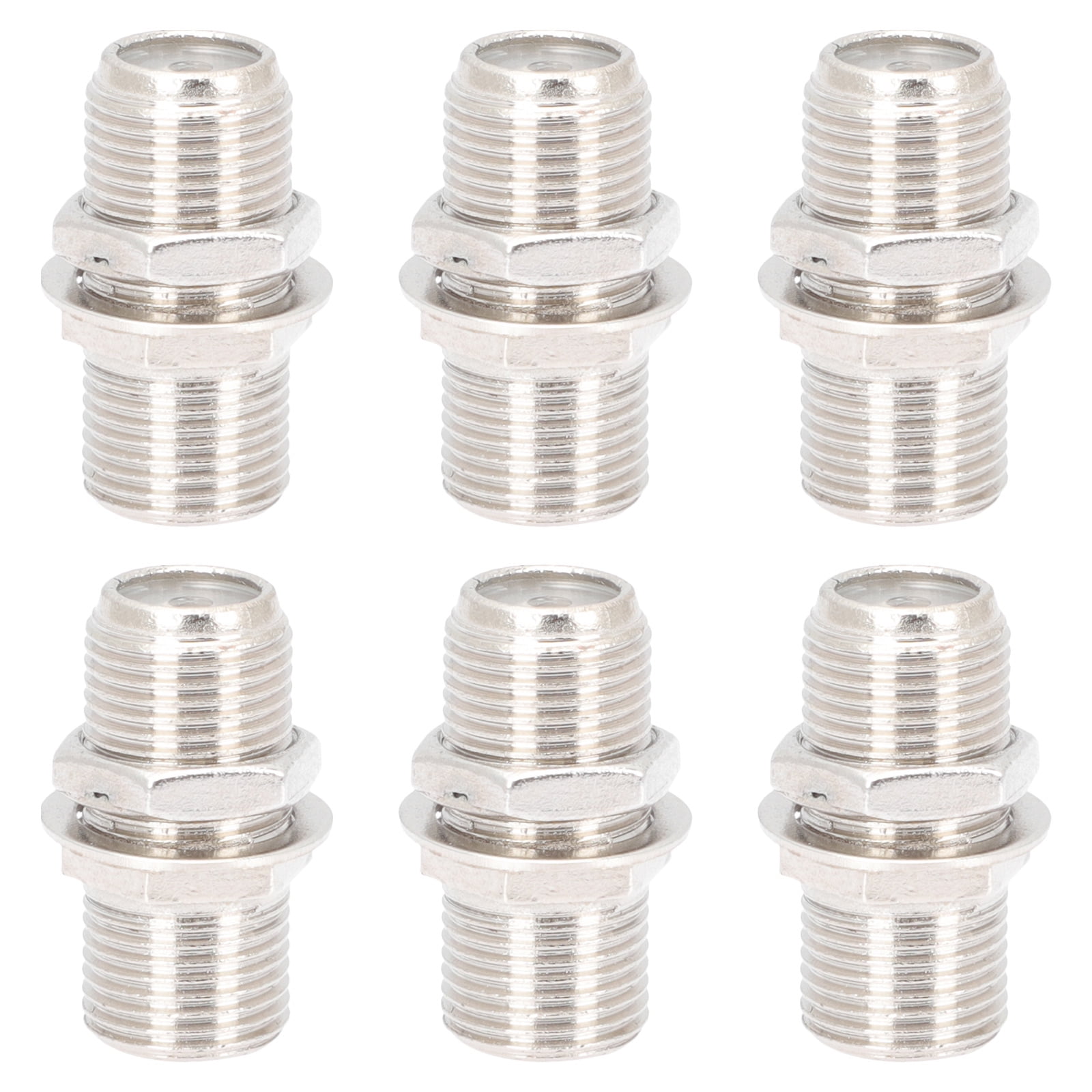 6 Sets TV Coaxial Cable Connector Socket Adapter Extender Rg6 ...