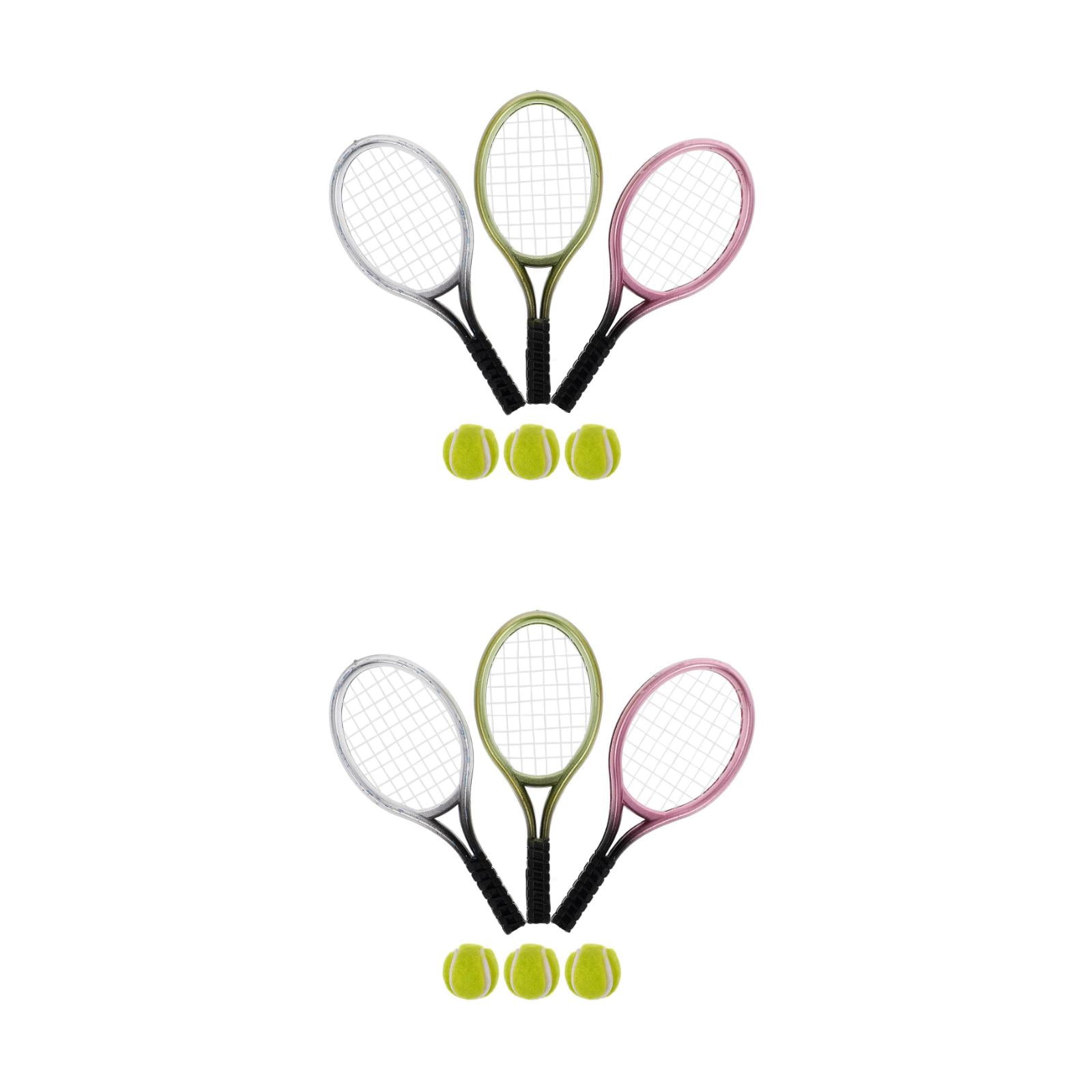 6 Sets Tennis Racket Decors Photography Props Mini Tennis Rackets ...