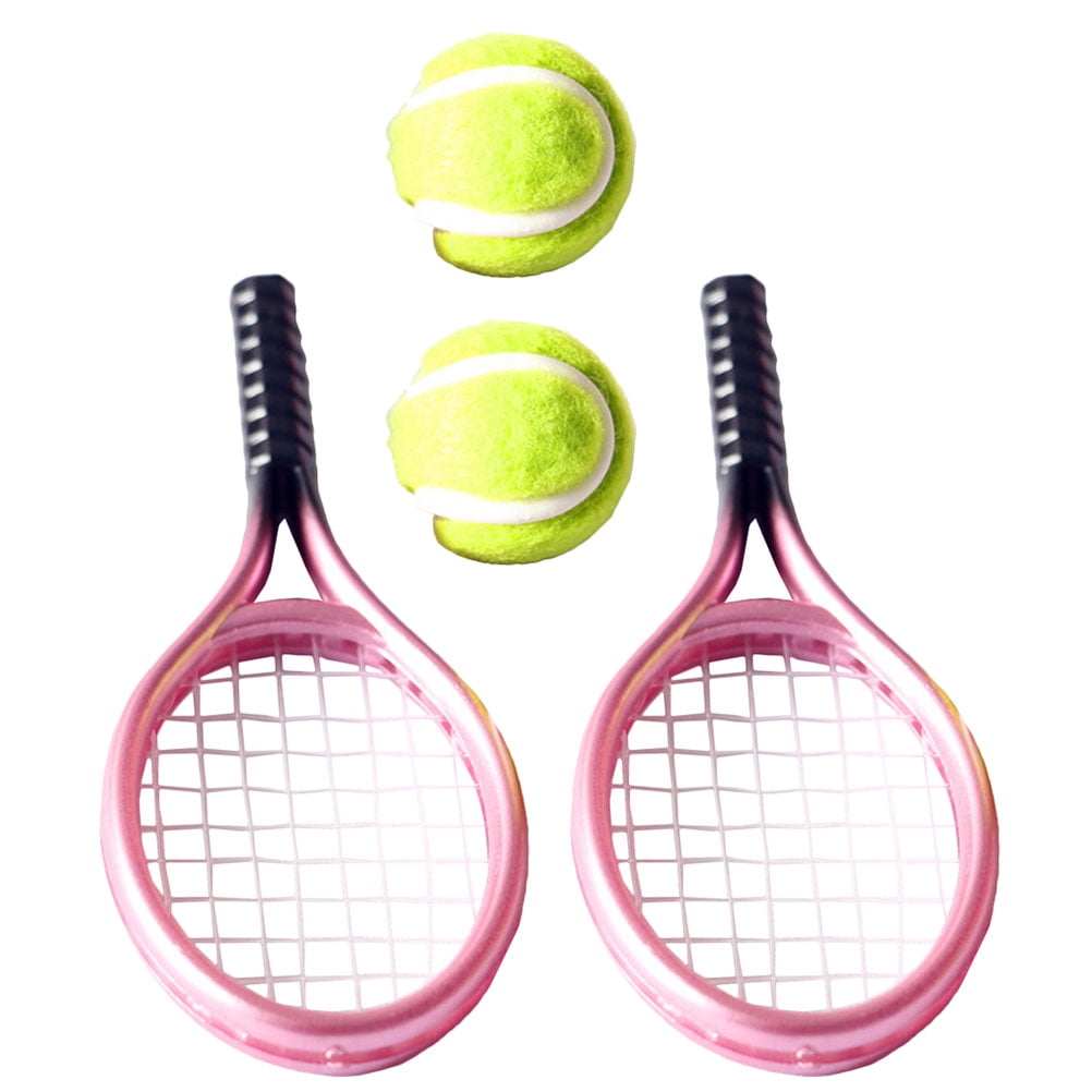 6 Sets Tennis Racket Tennis Ornament Small Balls Christmas Tennis Balls ...