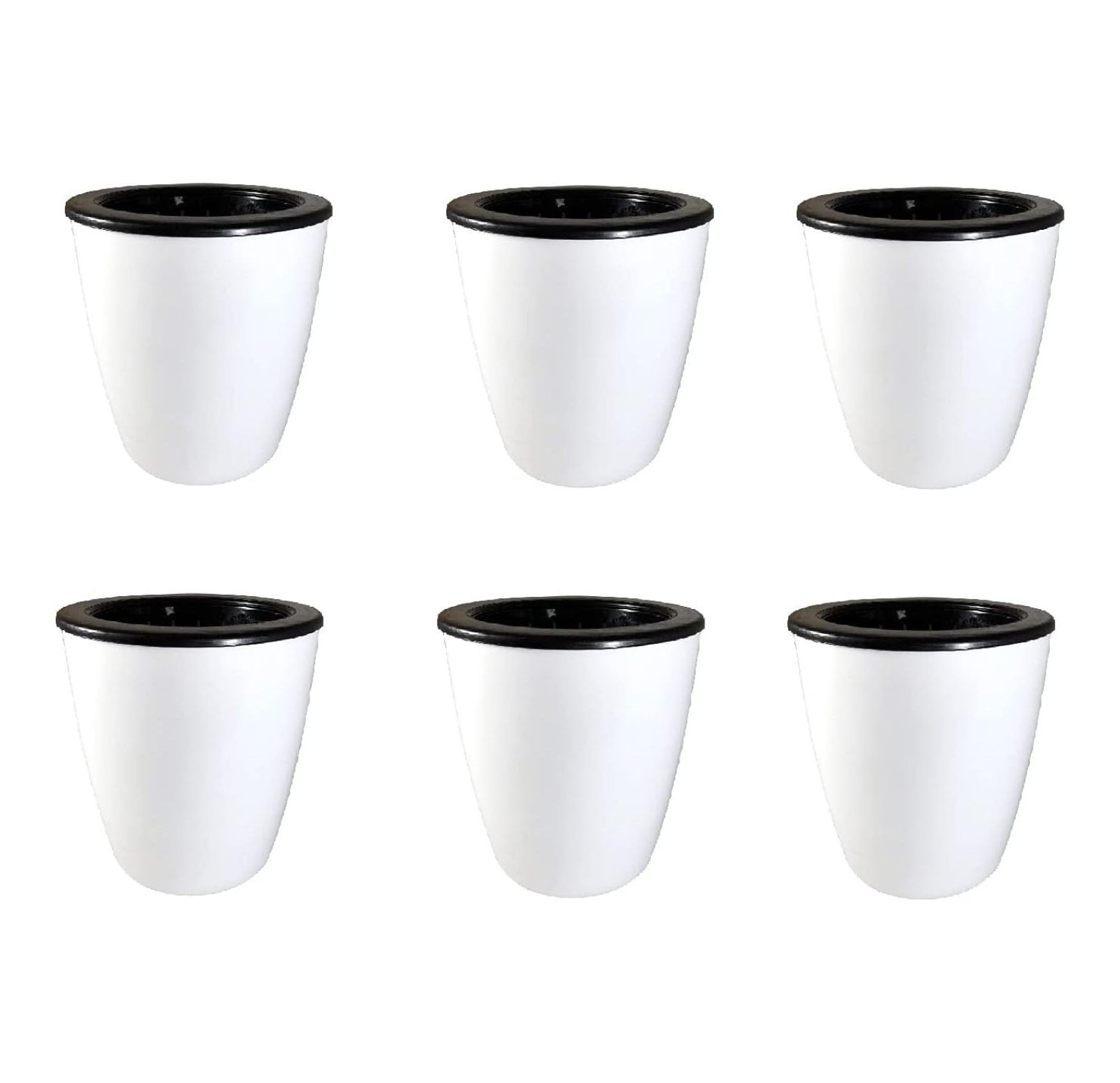 6 Sets Two-Pot Nested Self Watering Planter Modern Flower Pot, Open ...
