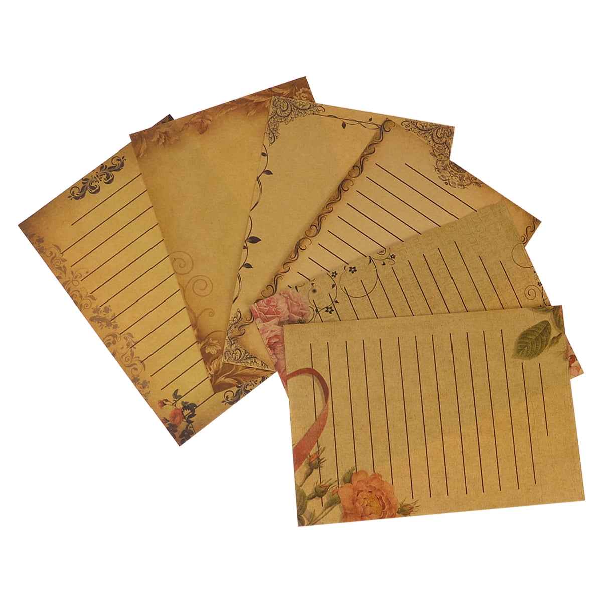 6 Sets Vintage Writing Paper Lace Writing Paper Lined Paper Pads Kraft ...