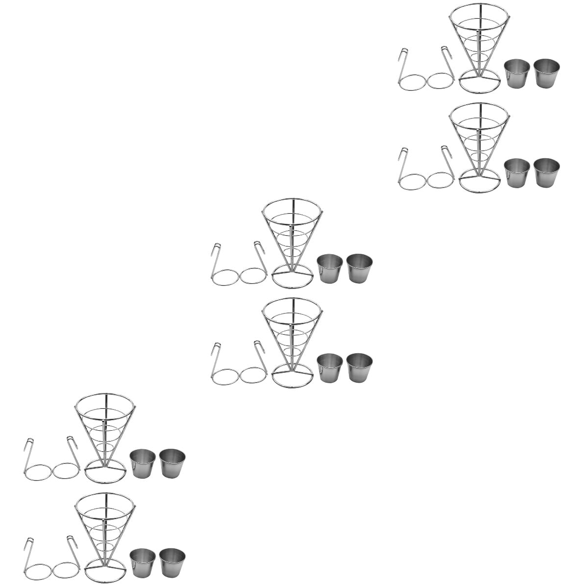 6 Sets Waffle Cones Display Turntable Compact Shoe Rack Child Silver ...