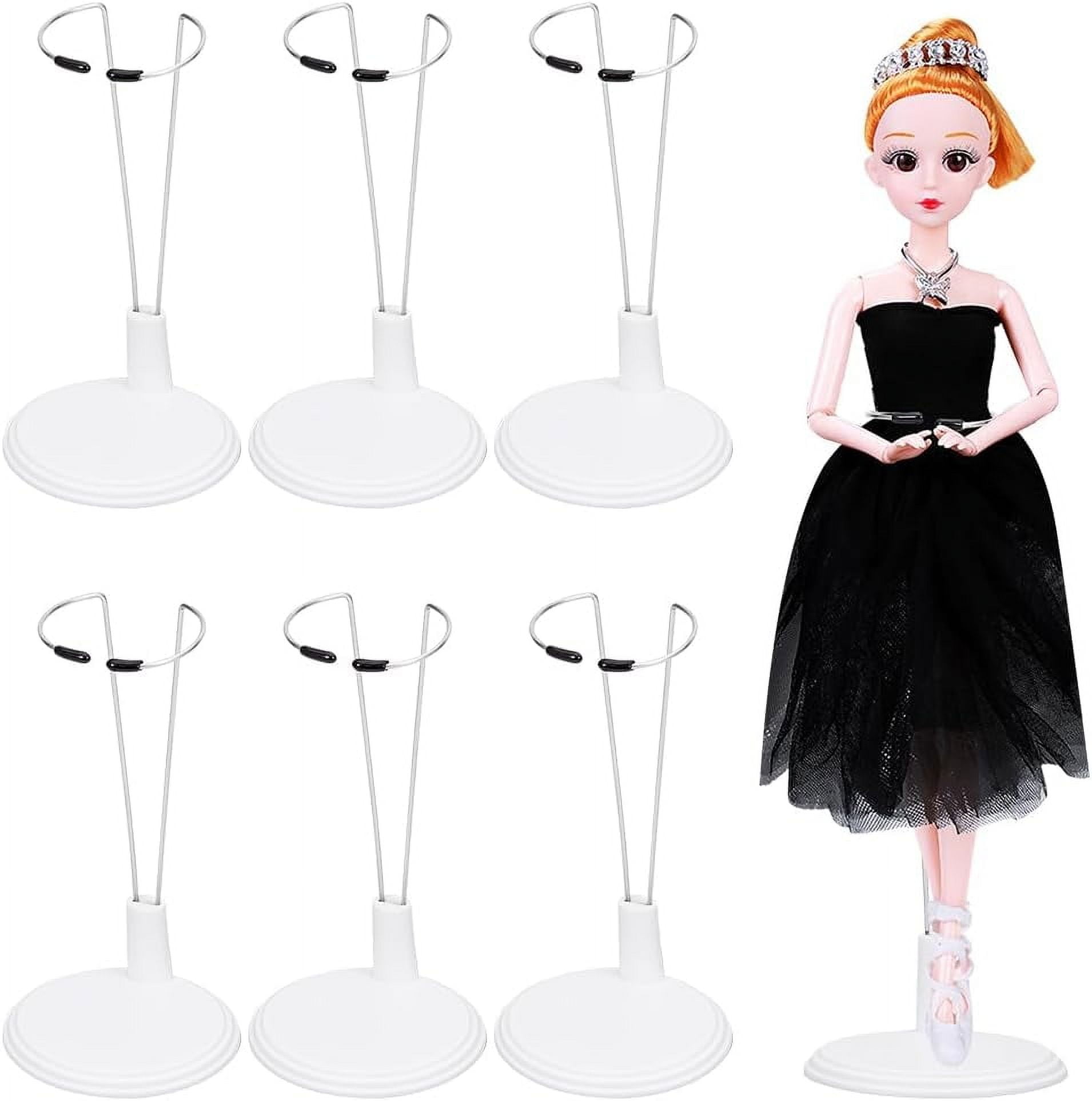 6 Sets White Adjustable Stand with Plastic Chassis Stand Display Holder ...