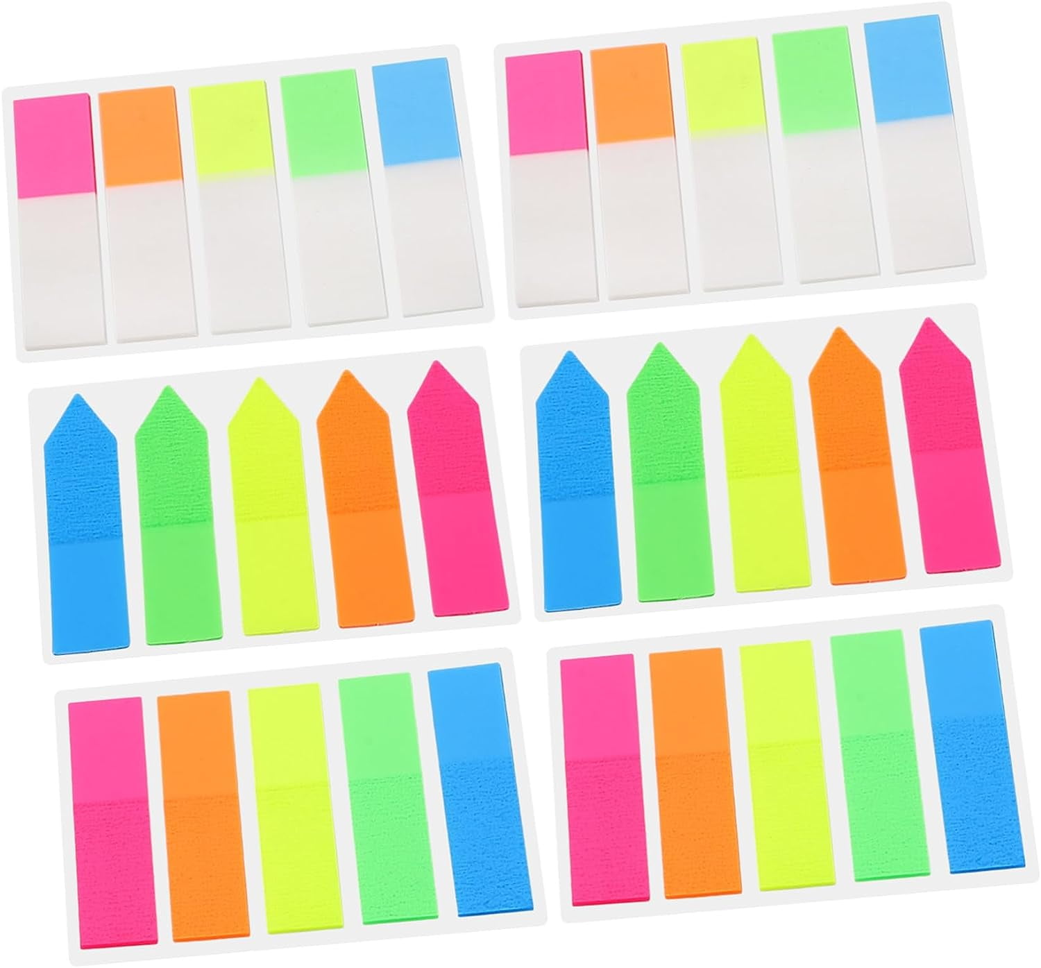 6 Sets of Paper Page Marker Sticky Memo Pad Paper Mark Sticker Page ...