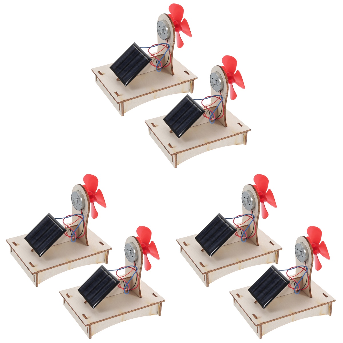 6 Sets of Science Project Prop Solar Fan Experiment Prop DIY Solar Fan ...